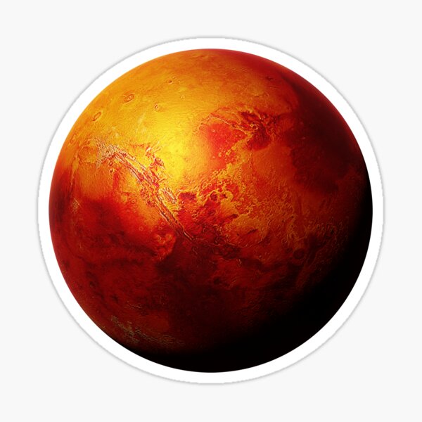 "planet Mars" Sticker for Sale by DottedYeti | Redbubble