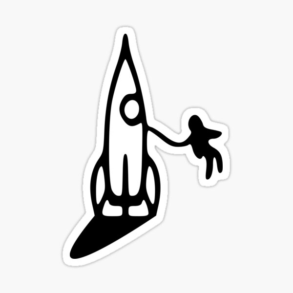 "Rocketman - rocket" Sticker by TShirtsByMs | Redbubble
