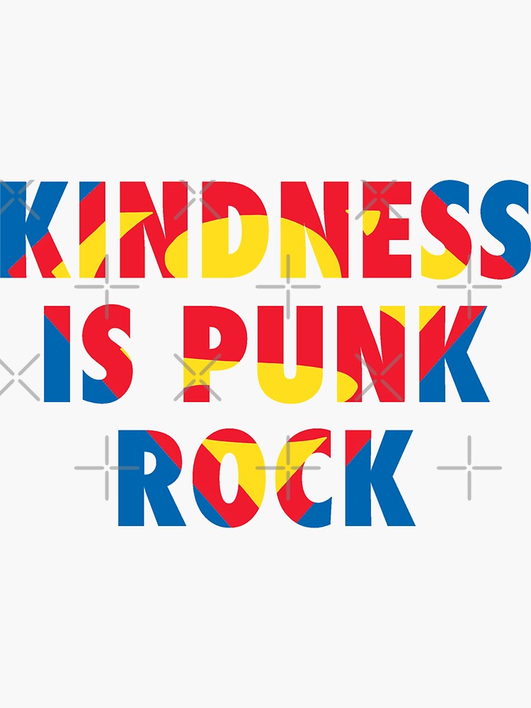 "'Kindness is Punk Rock' from James Gunn's 2025 Superman" Sticker for ...