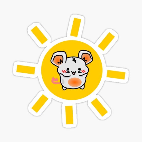 "HARU the rat - sunshine" Sticker for Sale by axng | Redbubble