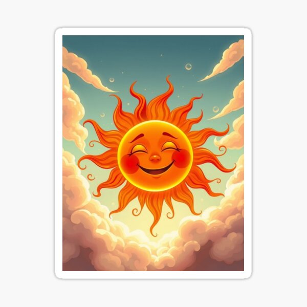 "Smiley Sun" Sticker for Sale by djfMerch | Redbubble