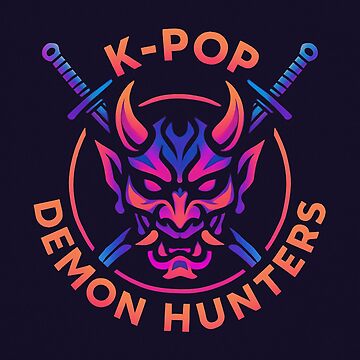 "K-Pop Demon Hunters: Neon Glow Emblem - Urban Fantasy Style" Sticker ...