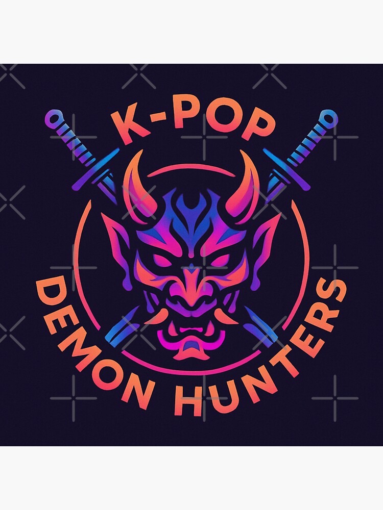 "K-Pop Demon Hunters: Neon Glow Emblem - Urban Fantasy Style" Sticker ...