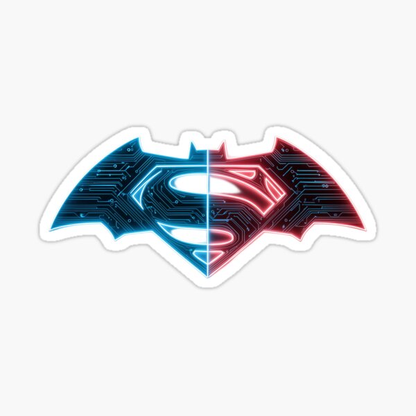 "BVS – Futuristic Neon Tech Emblem" Sticker for Sale by LoomisDreams ...