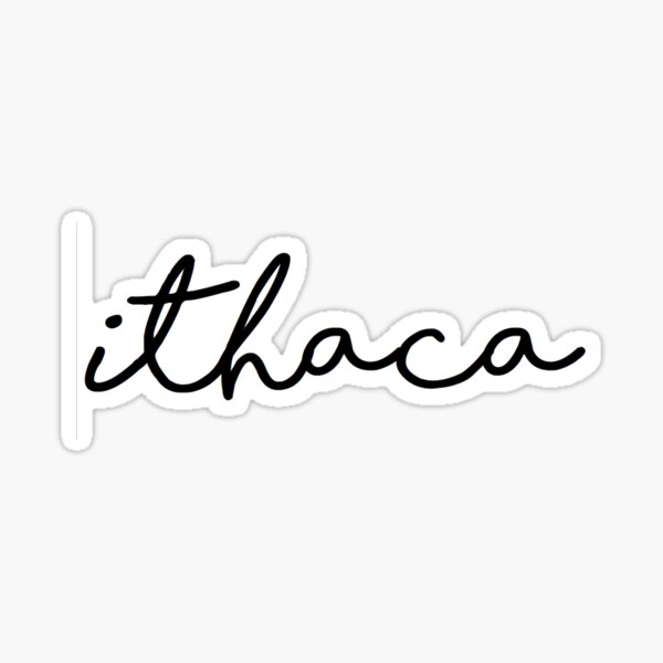 "ithaca" Sticker by clairekeanna | Redbubble