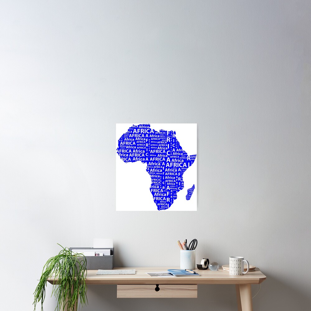 "Map of continent Africa - illustration" Poster for Sale by Danler ...