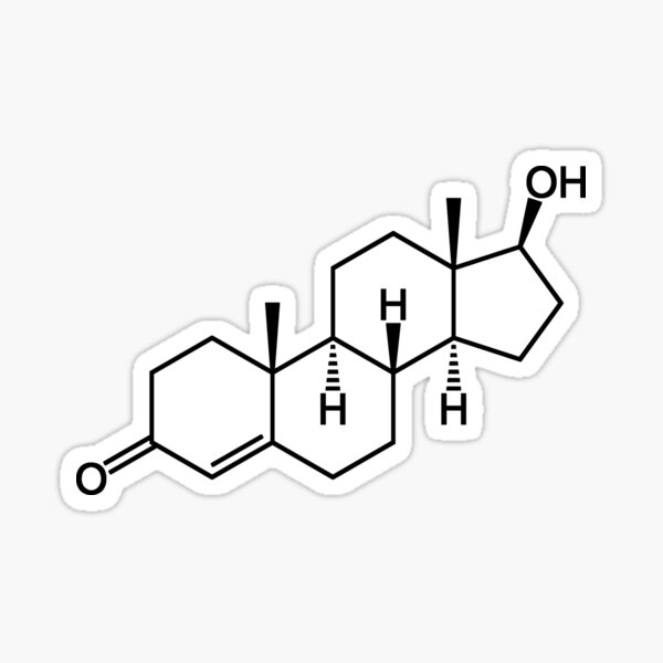 "Testosterone Molecule Structure- Chemistry Science Design" Sticker for ...