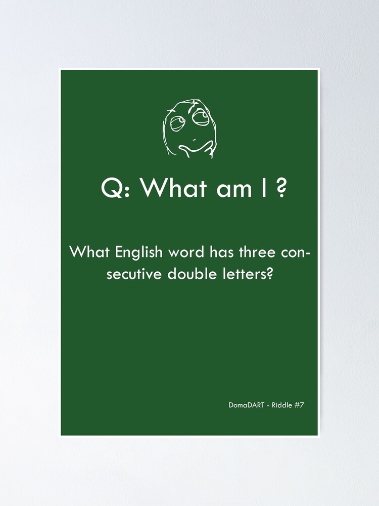 "Riddle #7" Poster for Sale by DomaDART | Redbubble