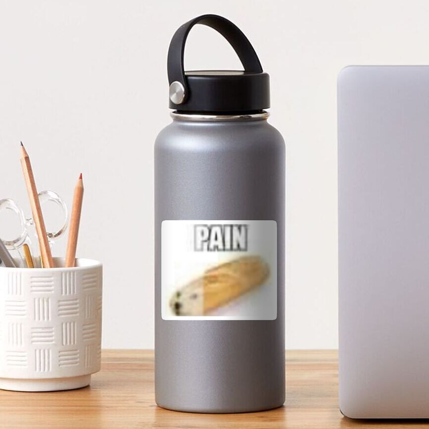 "pain" Sticker for Sale by InaneCat | Redbubble