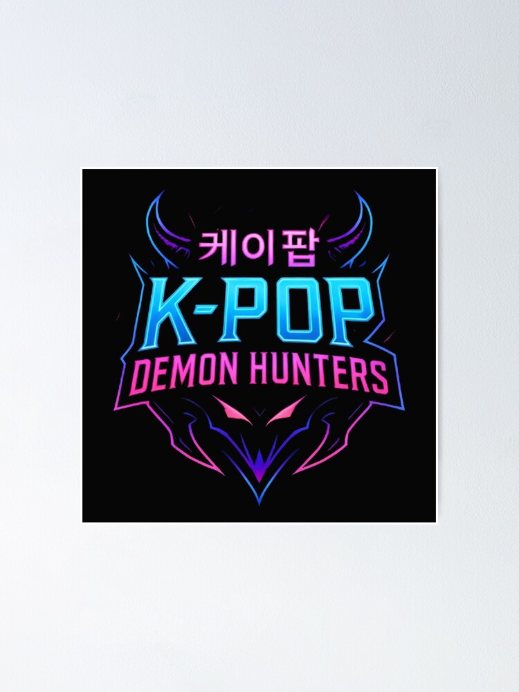 "K-Pop Demon Hunters Neon Emblem" Poster for Sale by WiselArt | Redbubble