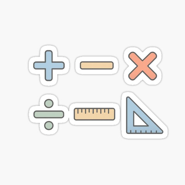 "Math Sticker Icons with Symbols and Geometric Shapes" Sticker for Sale ...