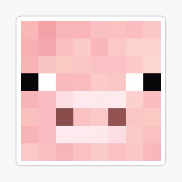 "Minecraft pig" Sticker for Sale by ellaa11 | Redbubble
