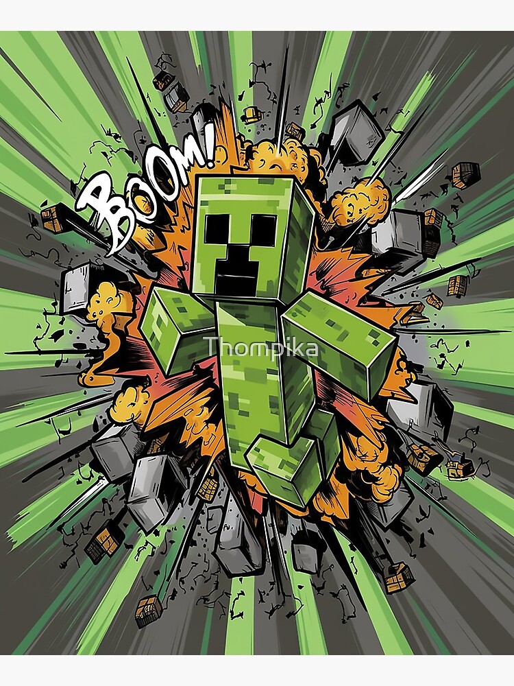 "Creeper Explosion" Poster for Sale by Thompika | Redbubble