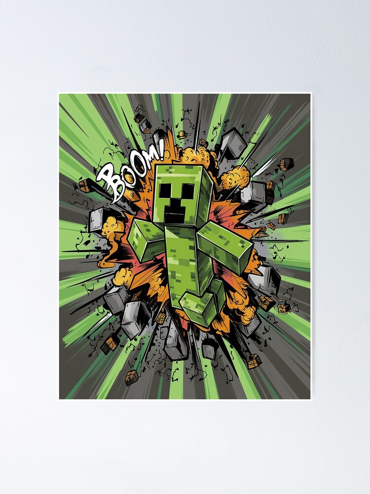"Creeper Explosion" Poster for Sale by Thompika | Redbubble