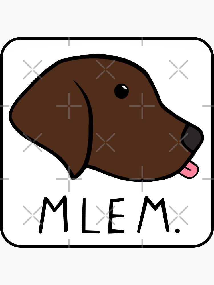 "mlem" Sticker for Sale by BaconPancakes21 | Redbubble