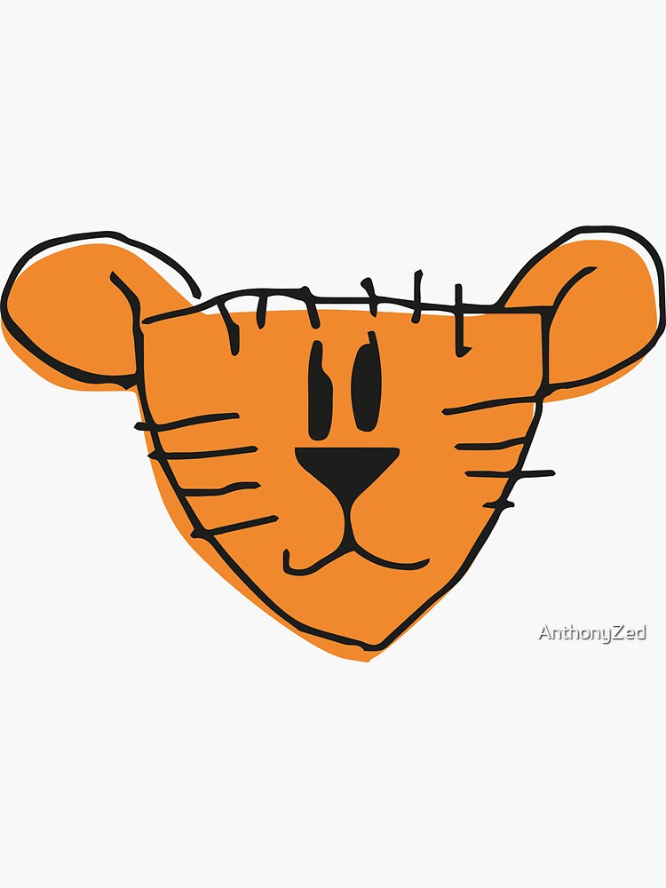 "Scribble Tiger" Sticker by AnthonyZed | Redbubble
