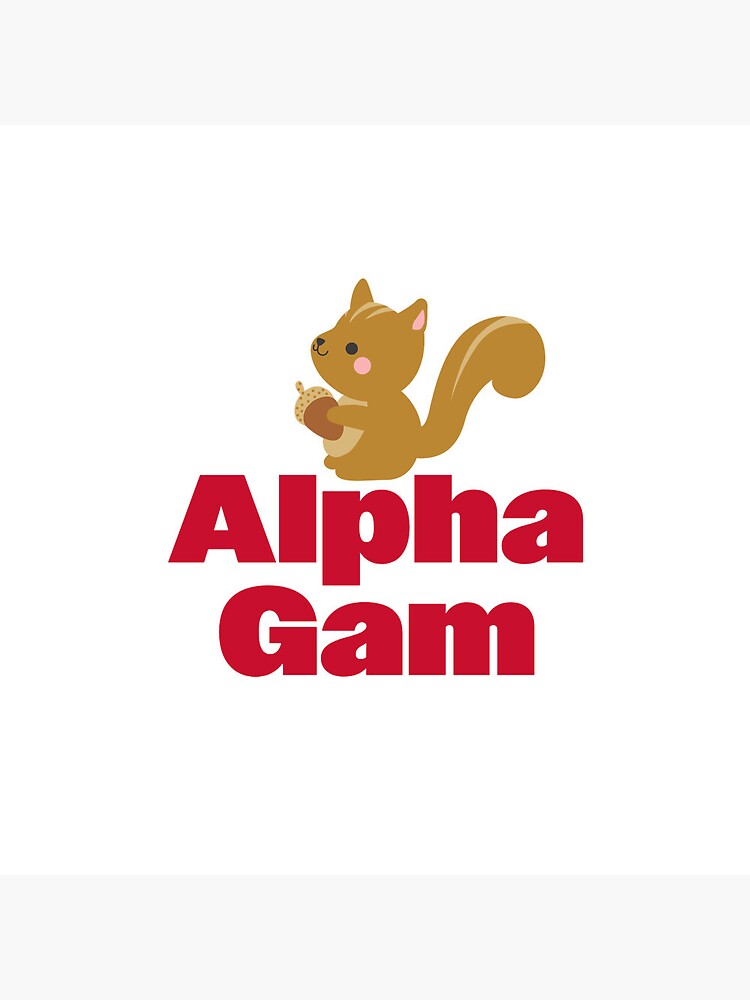 "Alpha Gam Squirrel (Larger Design)" Pin for Sale by KLFCreative ...