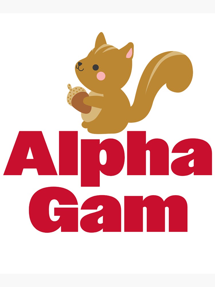 "Alpha Gam Squirrel (Larger Design)" Tote Bag for Sale by KLFCreative ...