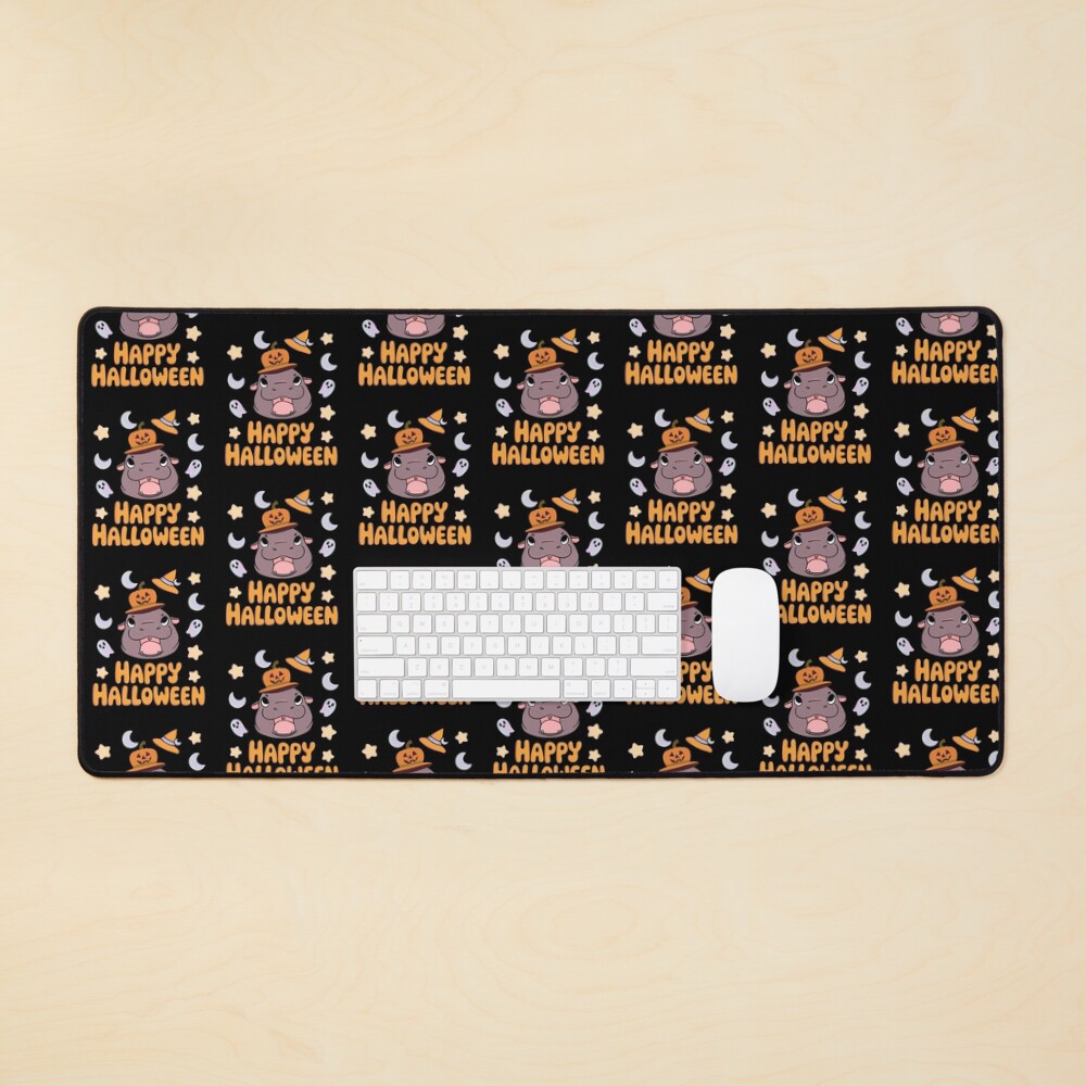 " Cute cartoon Moodeng, pygmy hippo Happy halloween , brafdesign" Tote ...