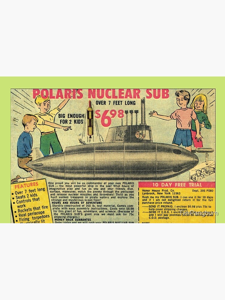 "Polaris Nuclear Submarine" Zipper Pouch for Sale by TimPangburn ...
