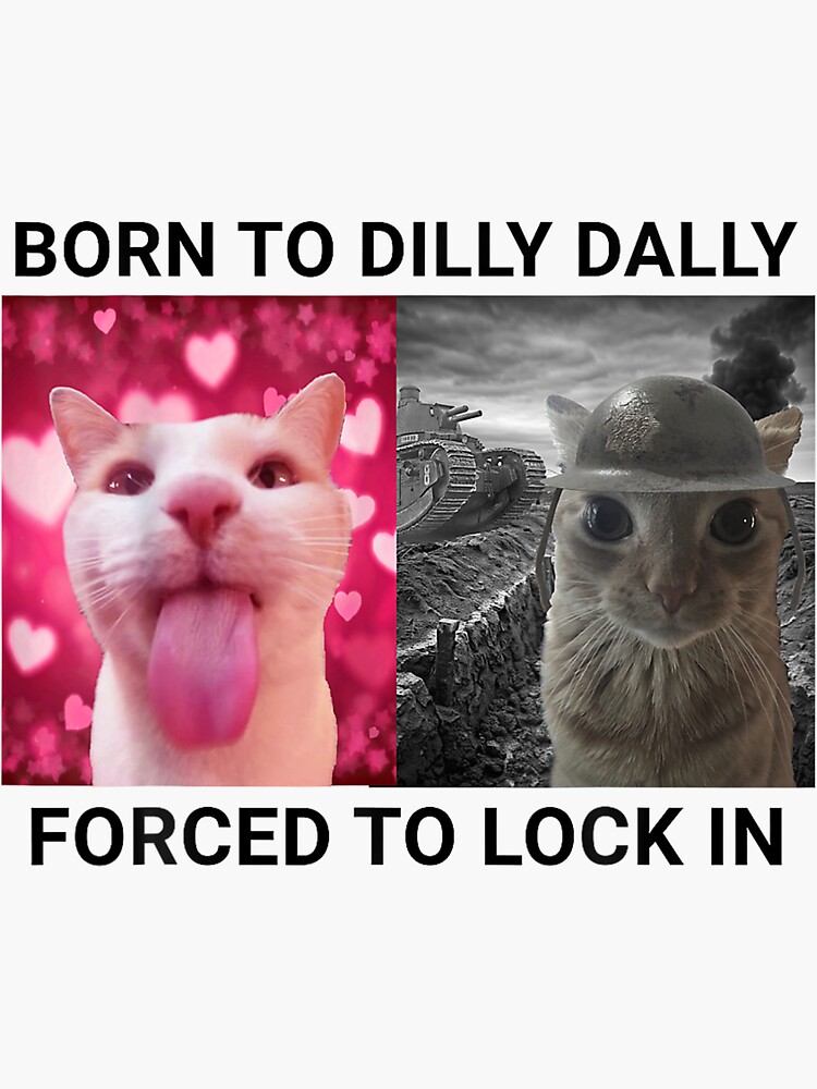 "Born To Dilly Dally Forced To Lock In" Sticker for Sale by Azizw09 ...