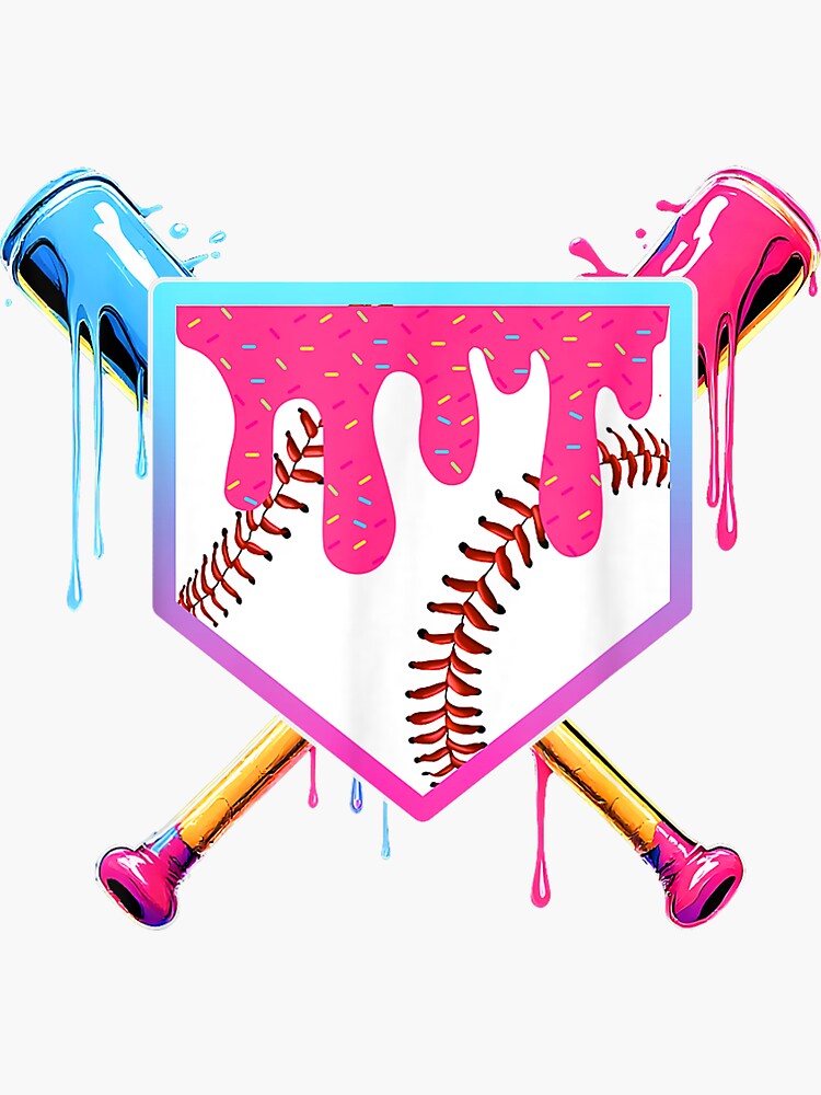 "Baseball Drip Sprinkles Baseball Teen Boys Baseball Drip Gear" Sticker ...