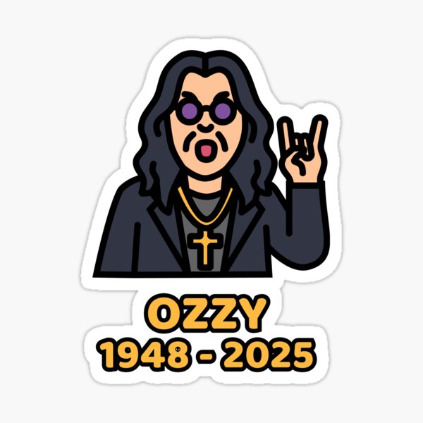 "Ozzy Osbourne: 1948-2025" Sticker by webwurm | Redbubble