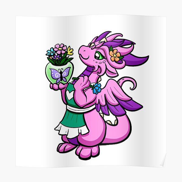 "Florist Dragon" Poster by bgolins | Redbubble