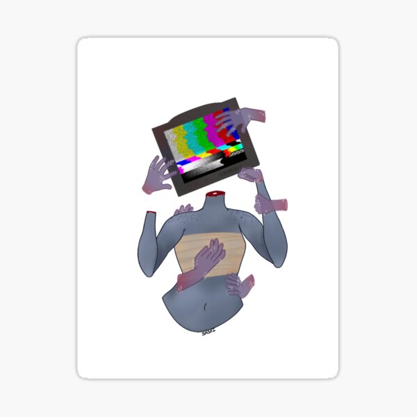 "GL1TCH" Sticker by Sashi-the-cat13 | Redbubble