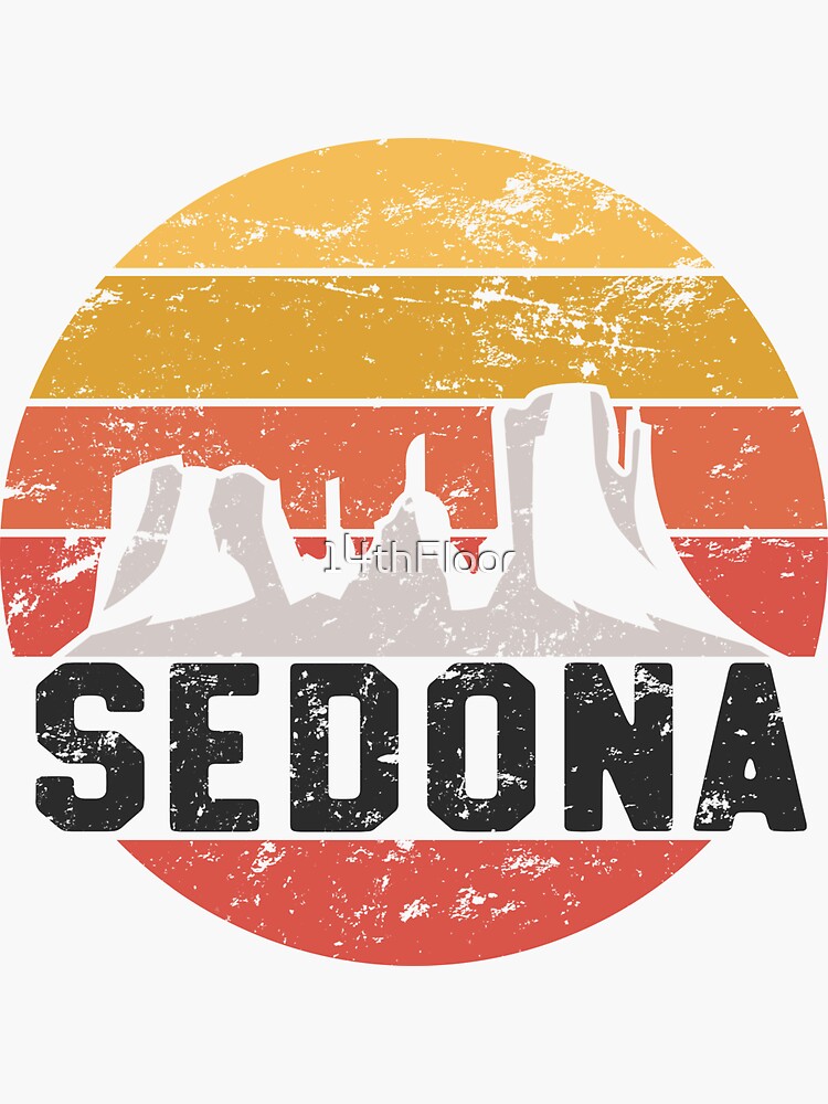 "Retro Sedona Arizona Shirt - Family Vacation Red Rocks Gift" Sticker ...