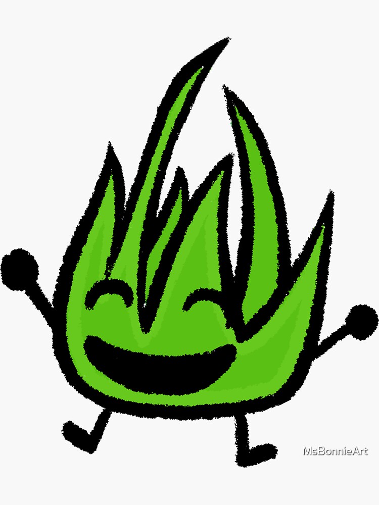 "Grassy BFDI" Sticker for Sale by MsBonnie | Redbubble