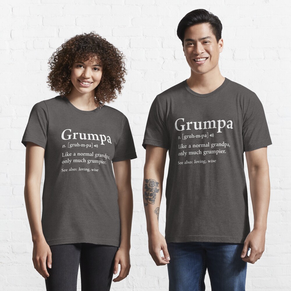 "Grumpa Definition Funny Fathers Day Gift Best Grandpa Cool" T-shirt ...