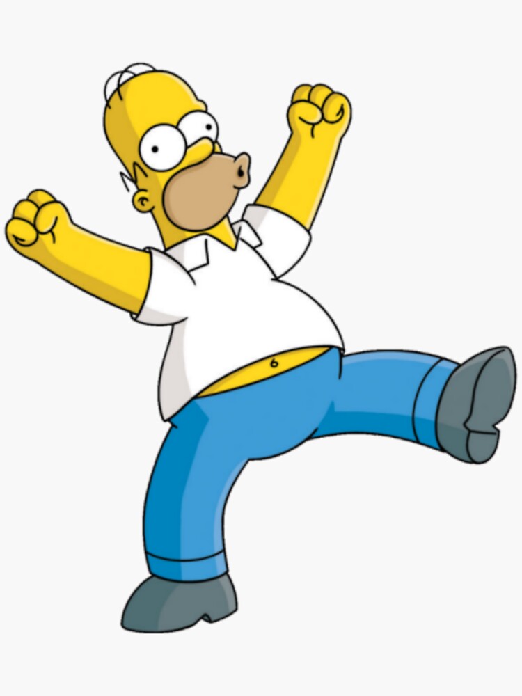 "Homer Simpson " Sticker for Sale by EnzoPortillo789 | Redbubble