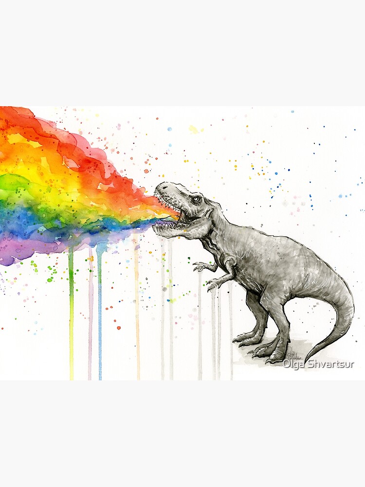 "T-Rex Puking Rainbow Taste the Rainbow" Poster for Sale by olga ...