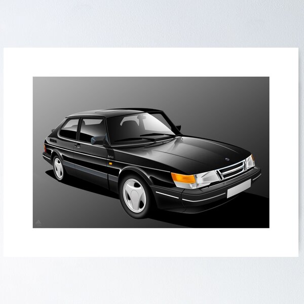 "SAAB 900 Turbo" Poster for Sale by RJWautographics | Redbubble