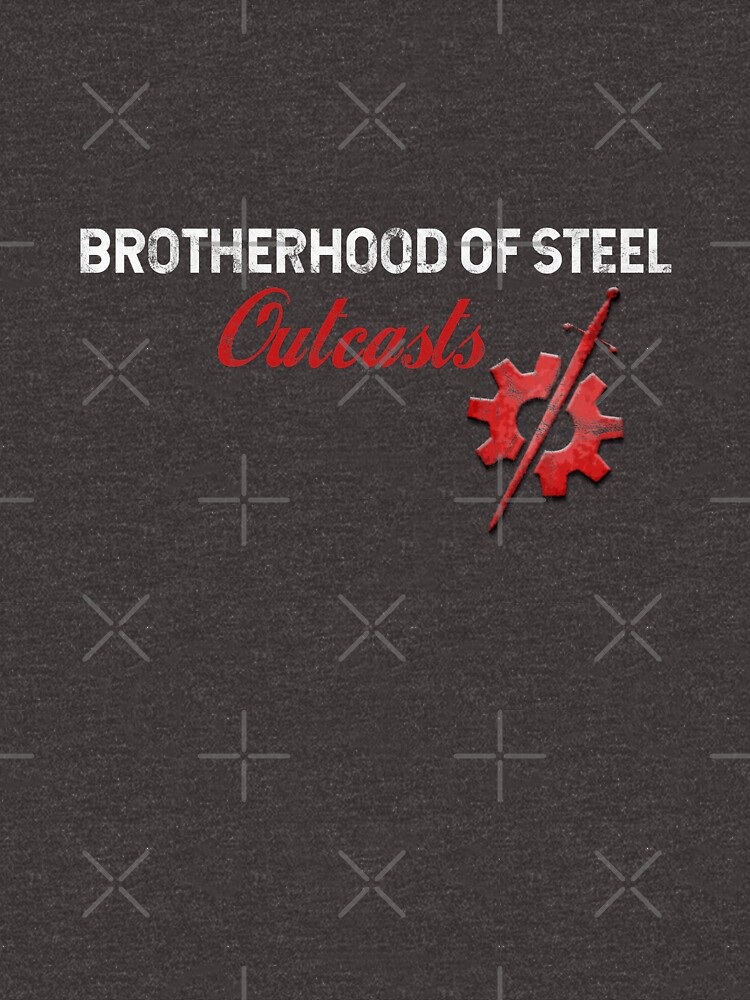 "Brotherhood of steel Outcasts " T-shirt for Sale by Acka01 | Redbubble ...