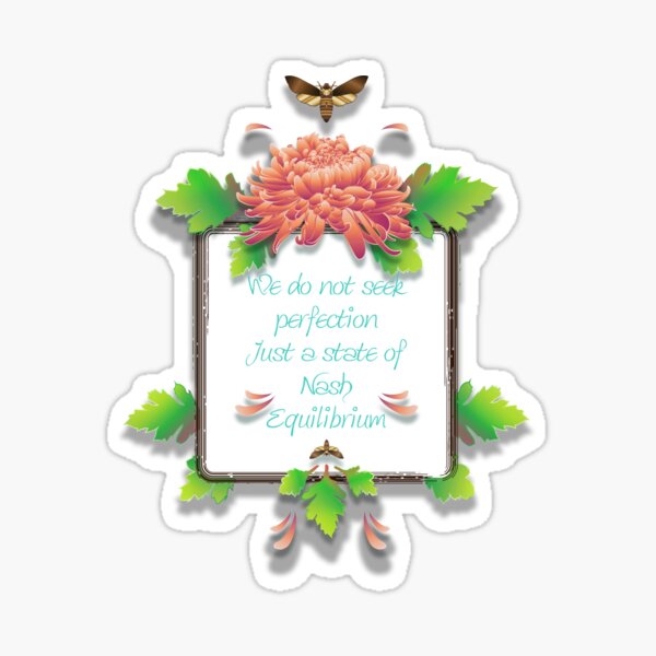 "Nash Equilibrium" Sticker for Sale by BIcicle | Redbubble
