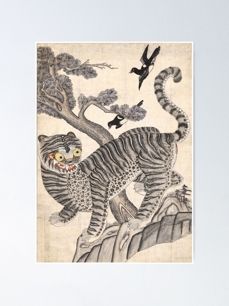 "Korean Tiger and Magpie Traditional Folk Art for Luck and Protection ...