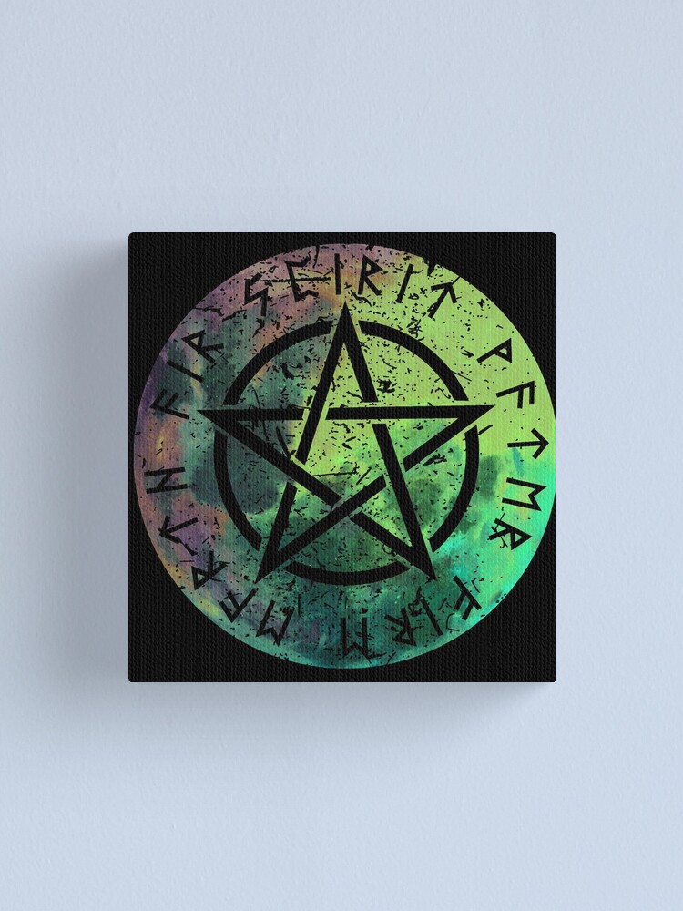 Lienzo for Sale con la obra «Runas nórdicas - Pentáculo - Elementos ...