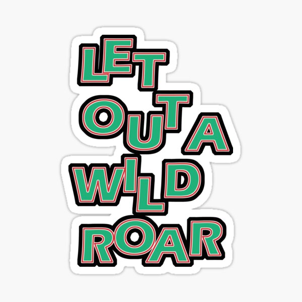 "Wild Roar" Sticker by MotkaLightning | Redbubble