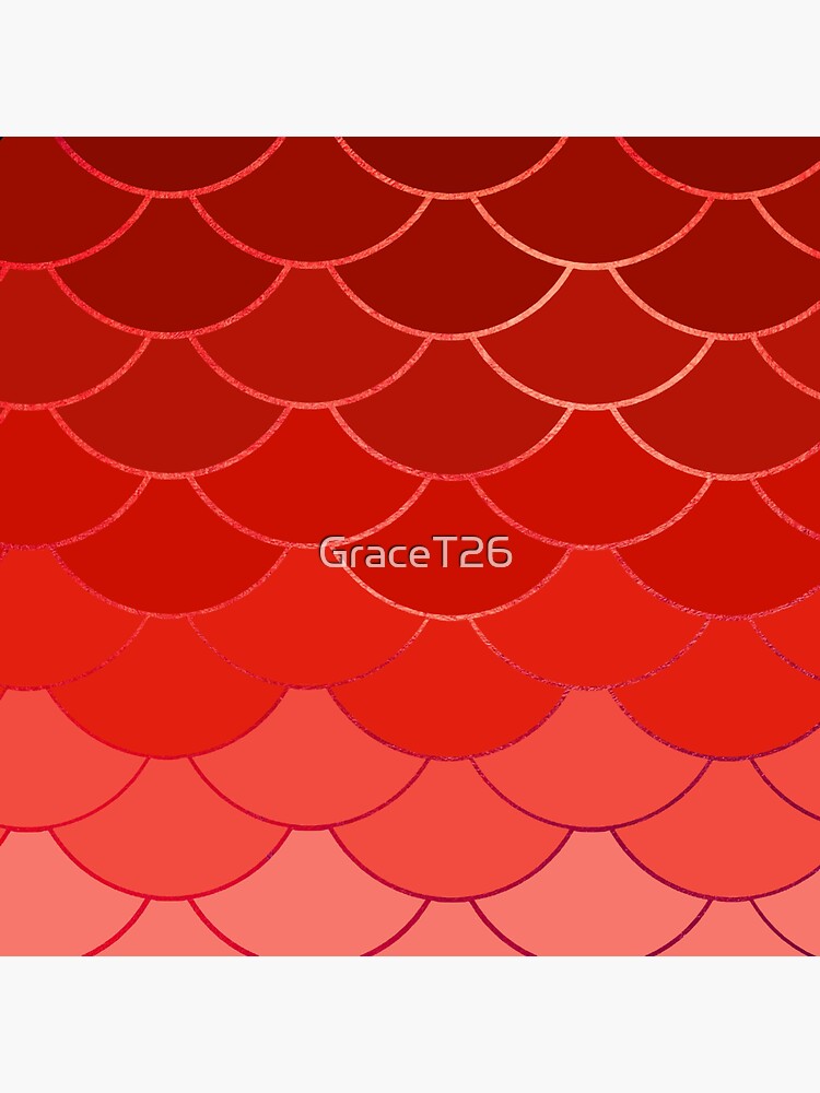 "Red Scales" Sticker for Sale by GraceT26 | Redbubble