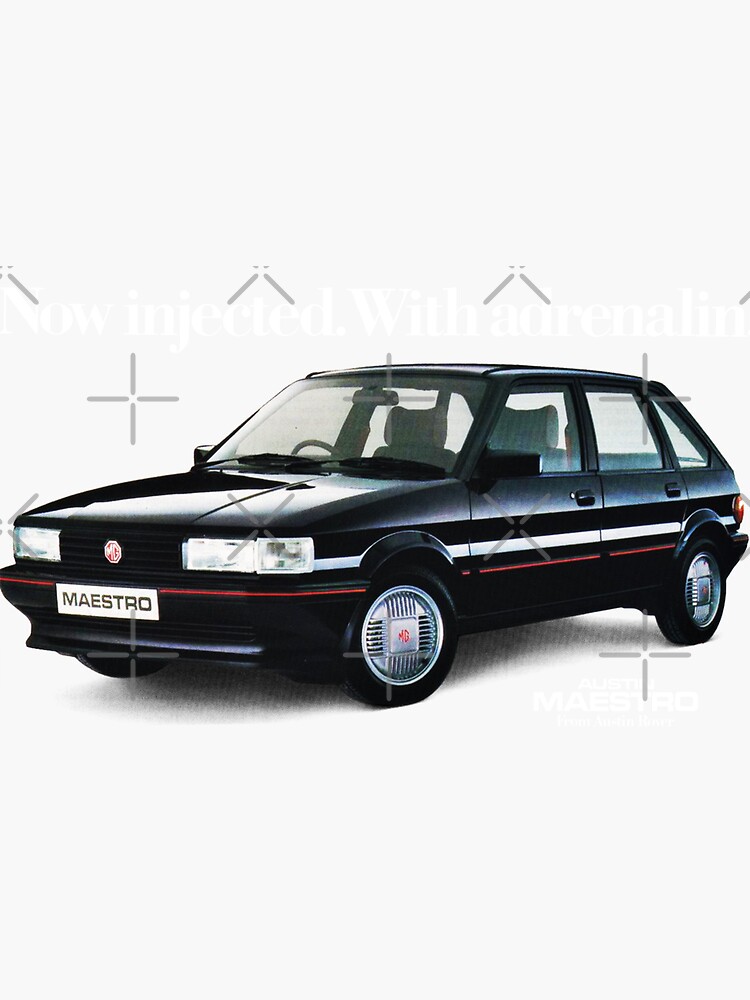 "AUSTIN MAESTRO - MG" Sticker by ThrowbackMotors | Redbubble
