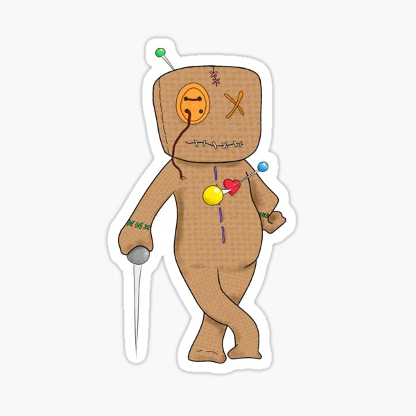 "Cute Voodoo Doll" Sticker for Sale by DavesArtBook | Redbubble