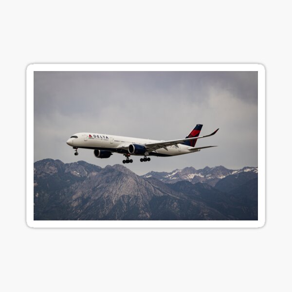 "Delta Airbus A350-900" Sticker for Sale by BinaryAviation | Redbubble