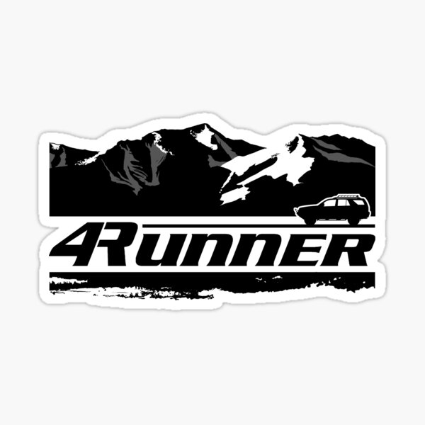 "4Runner - Mountains + Vehicle 4th Gen" Sticker for Sale by ...