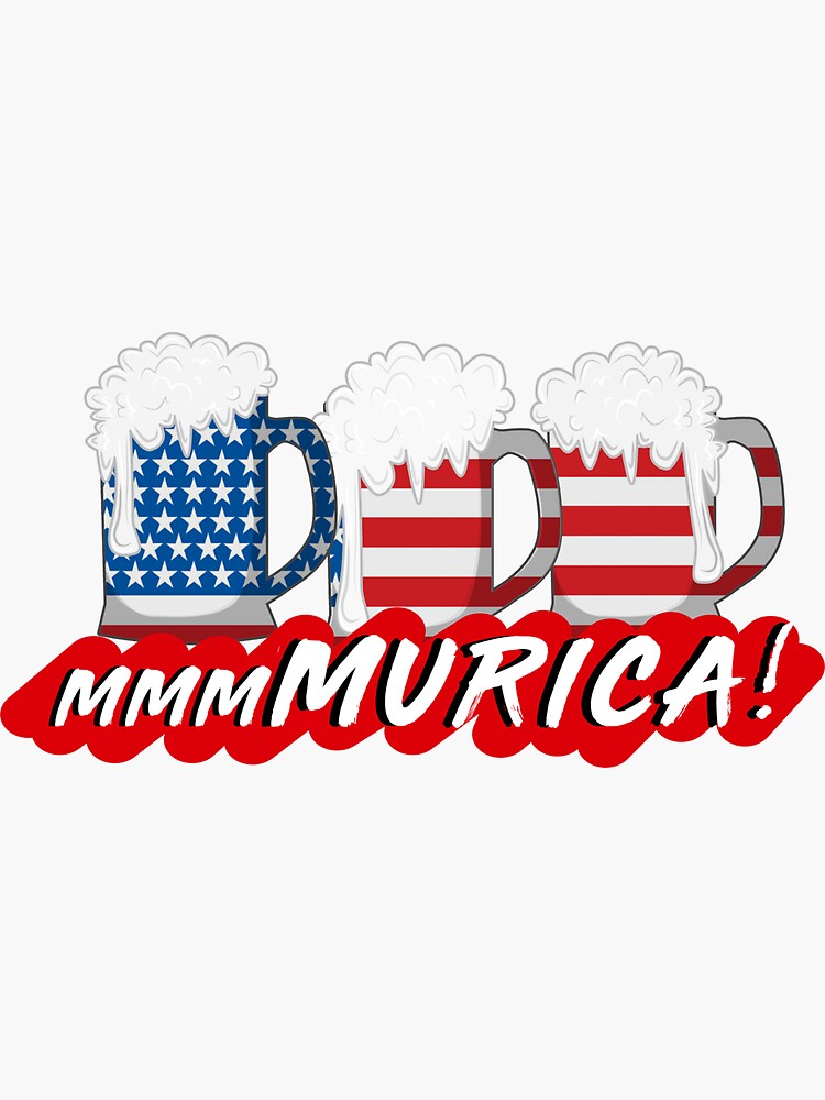 "Murica America Beer Beer" Sticker by horstdesigns | Redbubble