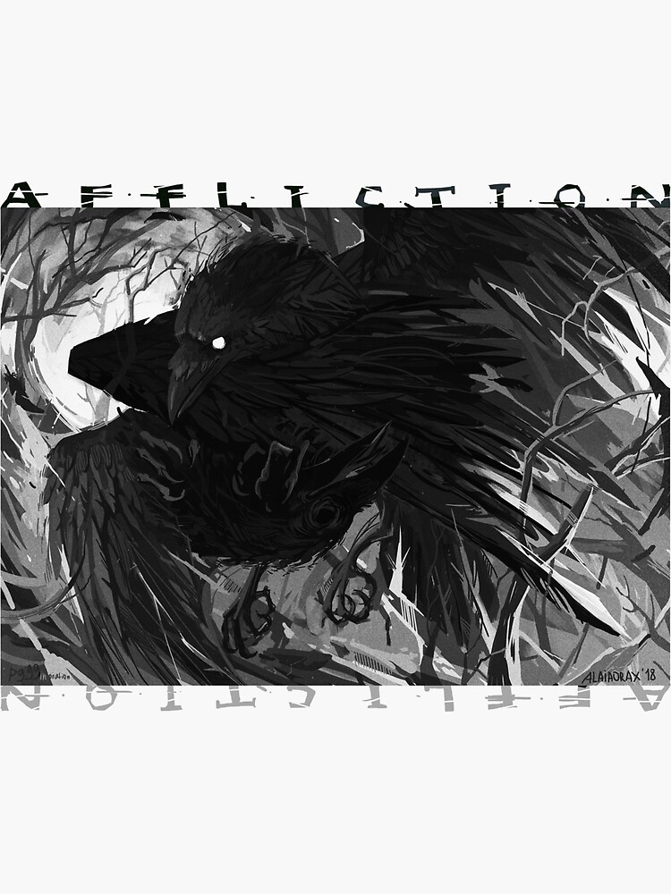 "Raven fight" Sticker by Alaiaorax | Redbubble