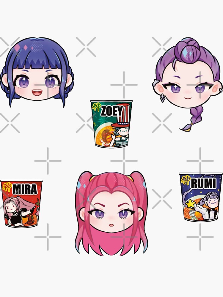 "K-Pop Demon Hunters Movie - Huntrix Ramyeon Ramen" Sticker for Sale by ...