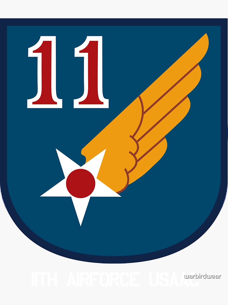 "11th Air Force Emblem" Sticker by warbirdwear | Redbubble