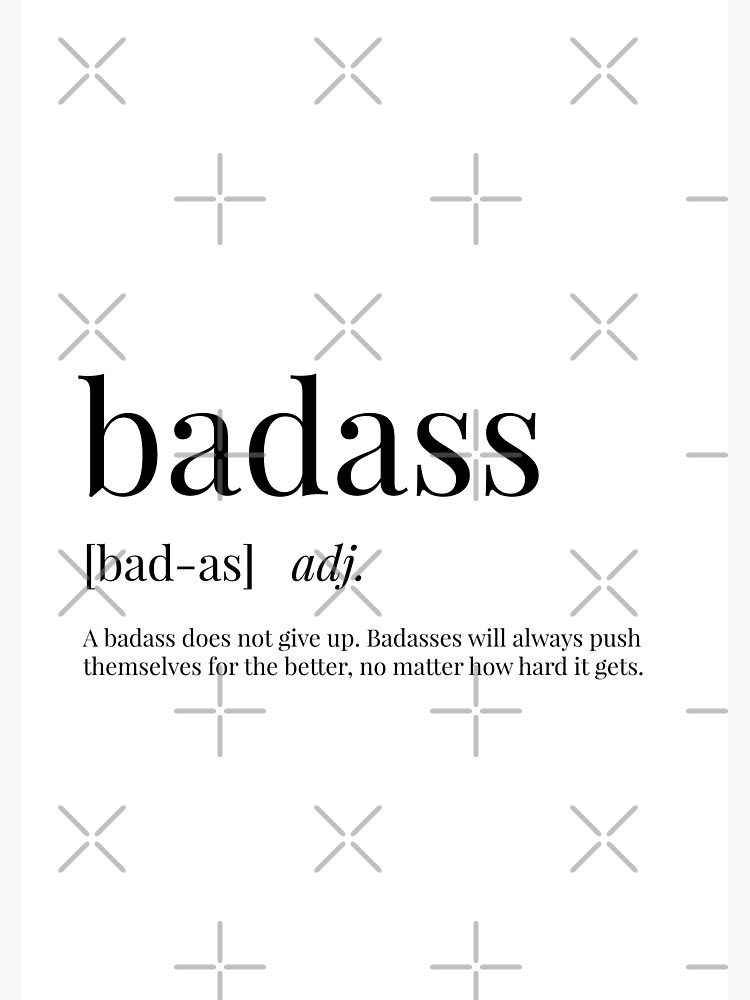 "Badass Definition" Poster for Sale by definingprints | Redbubble